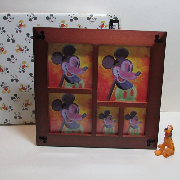 Disney | Accents | Vintage Disney Mickey Mouse Picture Frame With Pluto Figure Lot | Poshmark
